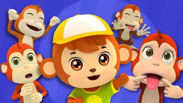 Domi Kids - 🐒 Five Little Monkeys Nursery Rhyme